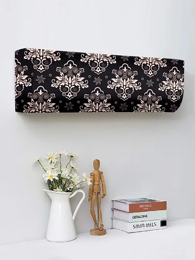 Polyester Black Printed Air Conditioning Dust Cover Folding AC Cover Split for 1.5 Ton Indoor Unit
